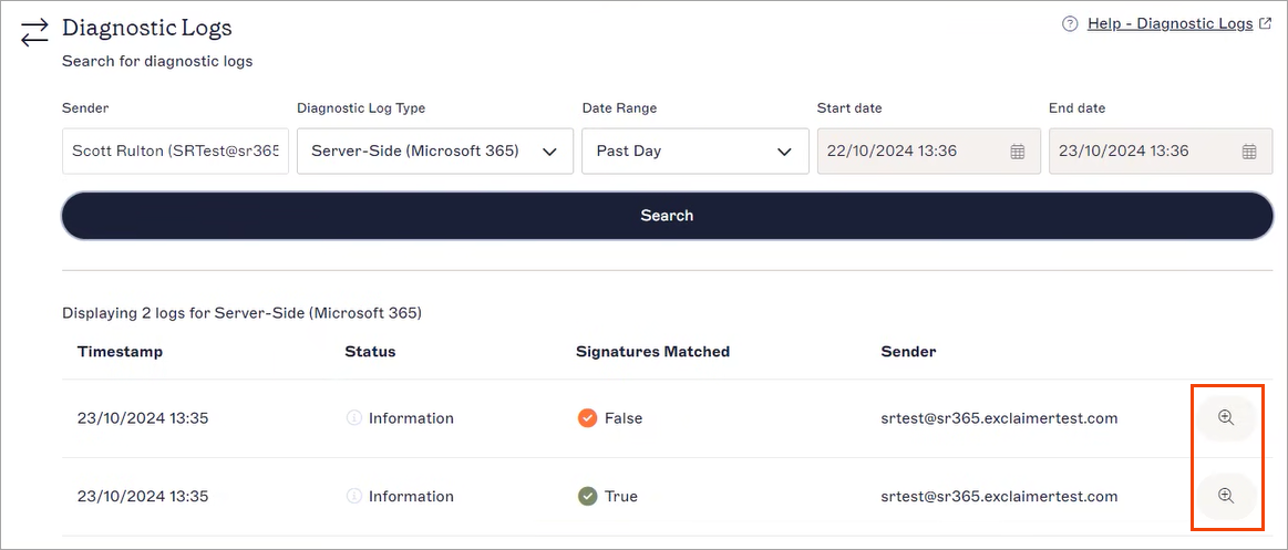 Diagnostics Logs – Exclaimer Knowledge Base